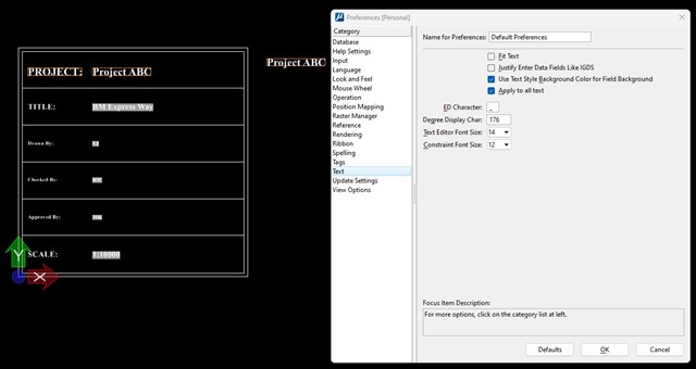 MicroStation - Change Background Fill Color of some Item Type Text Field elements - Communities
