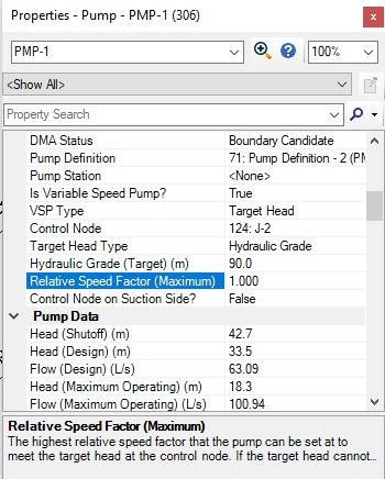 OpenFlows | Water Infrastructure - Using Variable Speed Pumps in WaterGEMS and WaterCAD ...