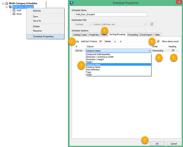 OpenBuildings - Creating a schedule that displays one row per catalog item - Communities
