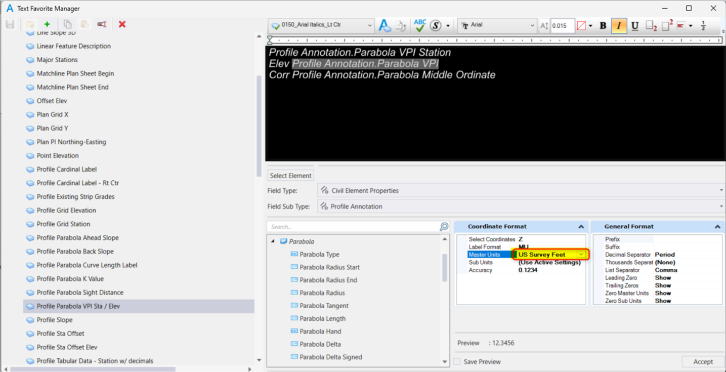 OpenRoads | OpenSite - Profile annotation PI elevations are off by 0.01 from actual profile ...