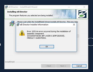 AssetWise ALIM - Unable to install eB Director - Communities