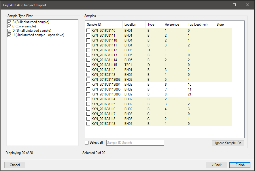 gINT | Keynetix - How To Import AGS files and Not Duplicate Samples or ...