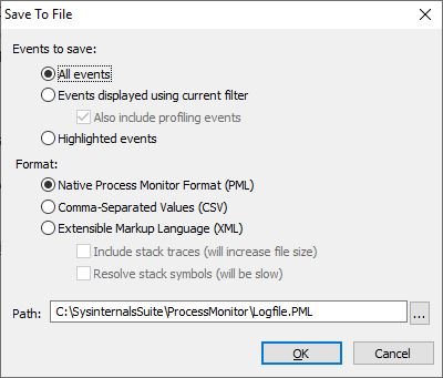 MicroStation - How to generate ProcMon logs - Communities