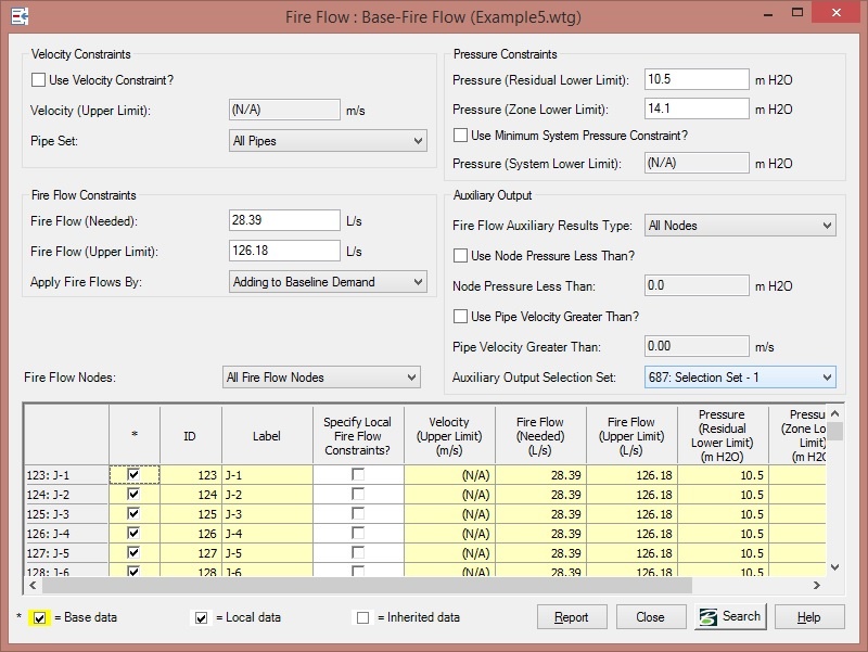 OpenFlows | Water Infrastructure - Using the Fire Flow Results Browser ...