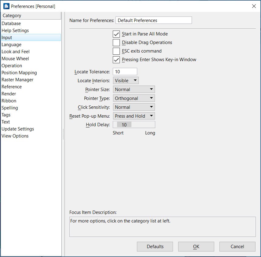 ProStructures - Preferences Dialog - MicroStation Basics - Communities