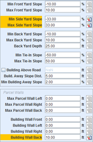 SITEOPS - Parcel and Building Wall Settings - Communities