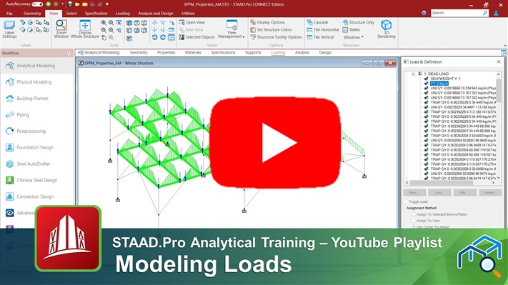 RAM | STAAD | ADINA - Modeling Structures in STAAD.Pro - Communities