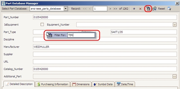 OpenUtilities - Quick Filtering in the Parts Database Manager - Communities