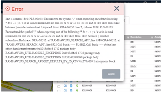 AssetWise Linear Network Management - AWLRS: export to scv is showing error: PLS-00103 - Communities