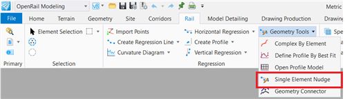 OpenRoads | OpenSite - Single Element Nudge tool in OpenRail Designer ...