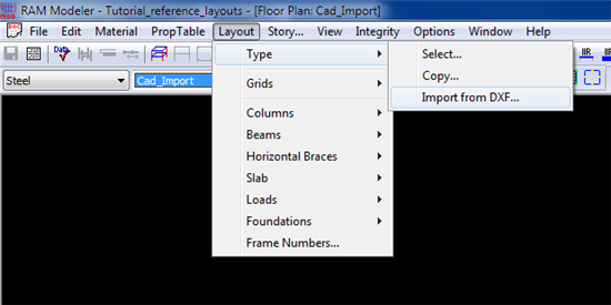 RAM | STAAD | ADINA - RAM SS - Using DXF as a Reference Layout ...