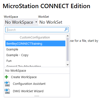 MicroStation - Missing WorkSpaces/WorkSets from main Work Page ...