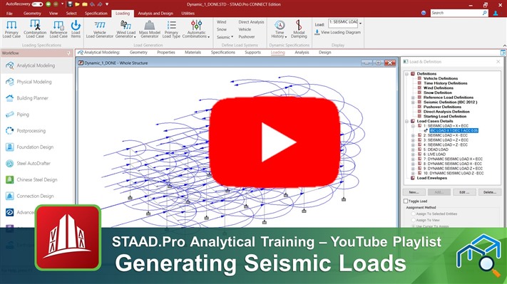 RAM | STAAD | ADINA - Modeling Loads in STAAD.Pro - Communities