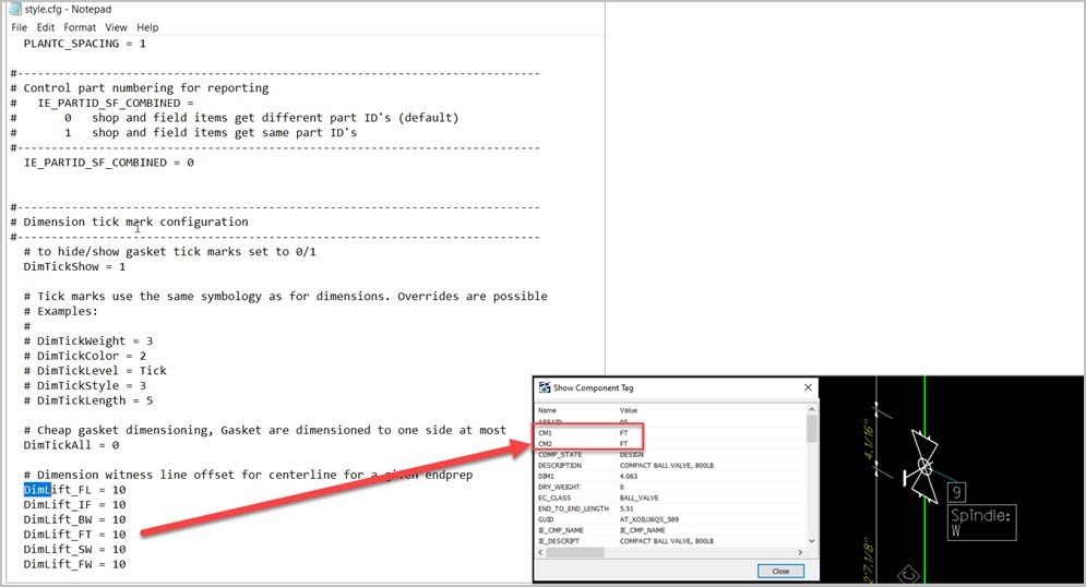 OpenPLANT | AutoPLANT - How to Setup the distance of Components from Dimension Extension or ...