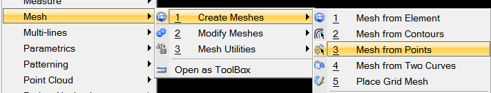 MicroStation - How To generate a Surface Mesh from a Point Cloud ...