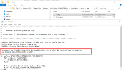 MicroStation - How to disable ProjectWise integration when MicroStation is launched from desktop ...