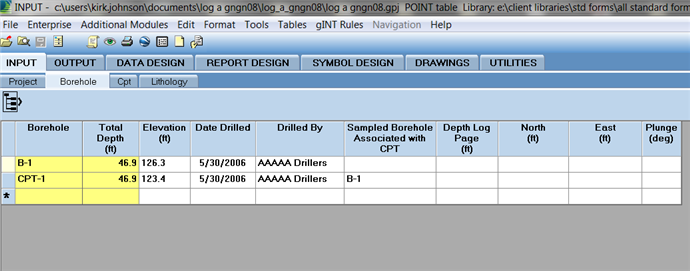 gINT | Keynetix - Showing associated borehole data on log report ...