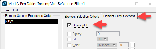 MicroStation - How to print Filled Elements that are in Master file but ...