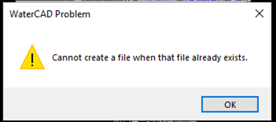 OpenFlows | Water Infrastructure - "Cannot create a file when that file already exists" error ...