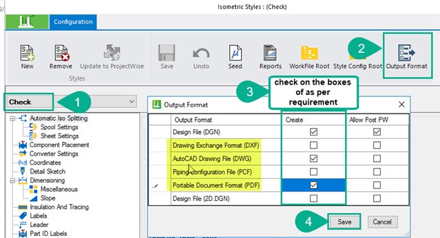 OpenPLANT | AutoPLANT - How to set different Output Format for Isometrics. - Communities