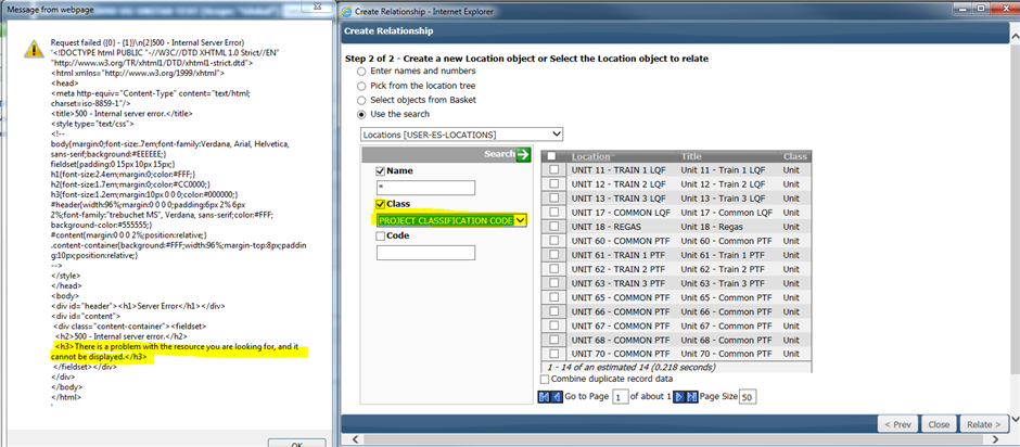 AssetWise ALIM - Search error with predefined Search tab - Communities