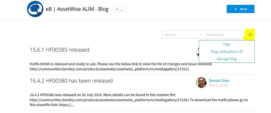 AssetWise ALIM - New Version and Hotfix notification - Communities