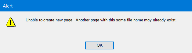 OpenUtilities - Error: Unable to create a new page - OpenUtilities ...