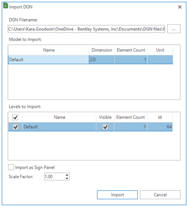 OpenRoads | OpenSite - Import DGN - Communities