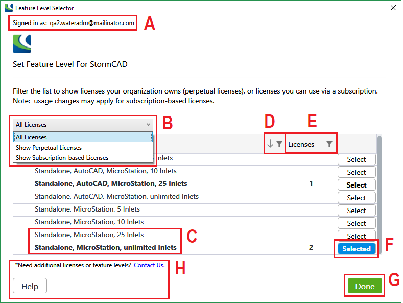 OpenFlows | Water Infrastructure - Setting the License Feature Level in ...