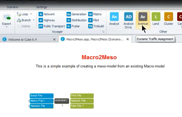 CUBE | DYNAMEQ | EMME | LEGION - How to move from Macroscopic to Mesoscopic in CUBE 6. - Communities