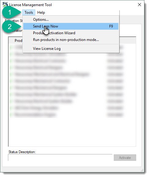 HEVACOMP - How to send your license logs - Communities