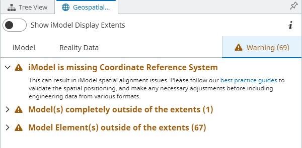 iTwin Spatial Alignment - Geospatial Metadata widget - Communities