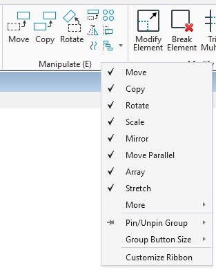 MicroStation - Recover the scale icon in the manipulate toolbox ...