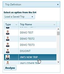 AssetWise Linear SUPERLOAD - Load a Saved Trip - Communities
