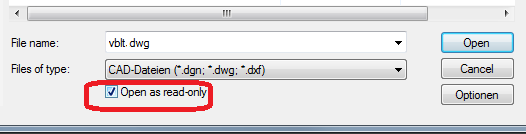 MicroStation - Open File Read-Only Permanently Active - Communities