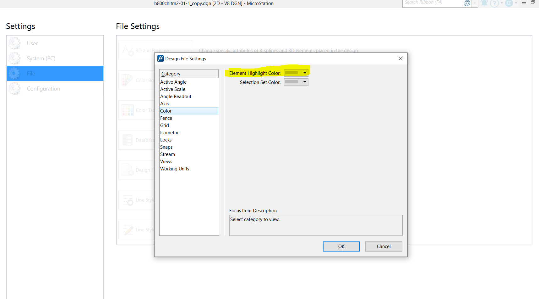 MicroStation Programming Forum - [MicroStation 2023] How to get and set Element Highlight Color ...