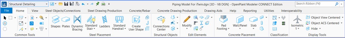 OpenPLANT | AutoPLANT - ProStructures as Add In in OpenPlant Modeler CONNECT Edition. - Communities
