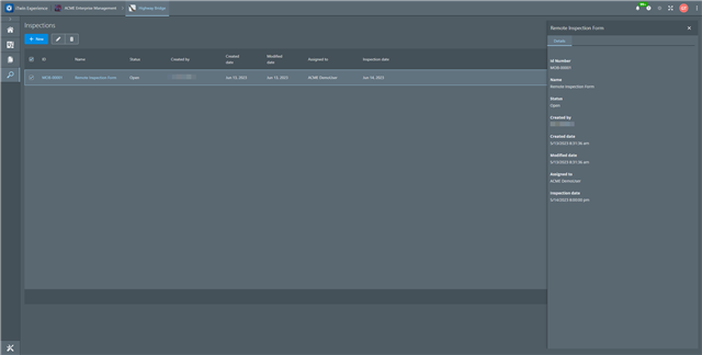 iTwin Experience - Create New Inspection - Communities