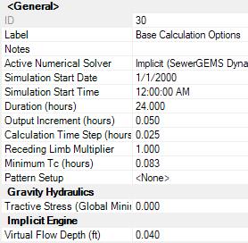 OpenFlows | Water Infrastructure - Advanced Calculation Options Missing ...