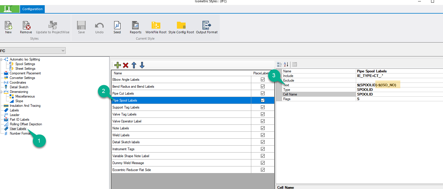 OpenPlant - How to Cascade ISO Sheet Number to Spool ID User Label ...