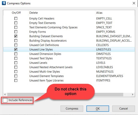 OpenBuildings - Export to DWG gives error message. - Communities