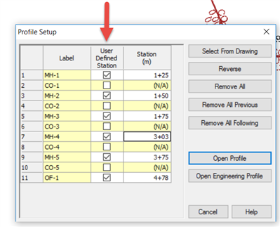 OpenFlows | Water Infrastructure - Custom profile stationing - Communities