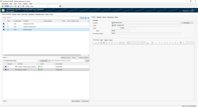 AssetWise Asset Reliability - Newly added indicators exception based ...