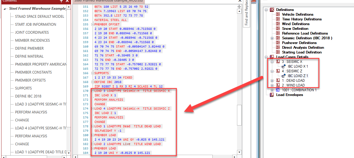 RAM STAAD ADINA Adding PERFORM ANALYSIS And CHANGE Commands In