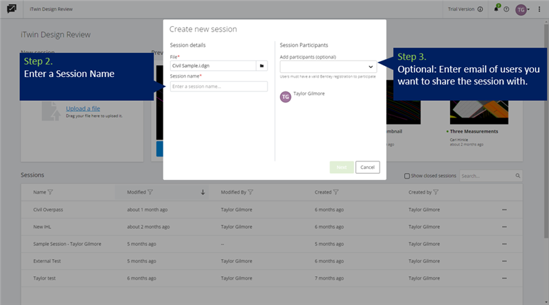 ProjectWise - How to Create a Review Session - Communities
