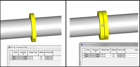AutoPIPE - 04. 2 Flanges are Shown as a Single Flange - Communities