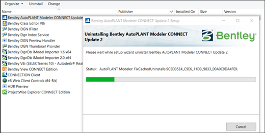 OpenPlant - “Bentley AutoPLANT Modeler CONNECT Edition 2 Setup Wizard ...