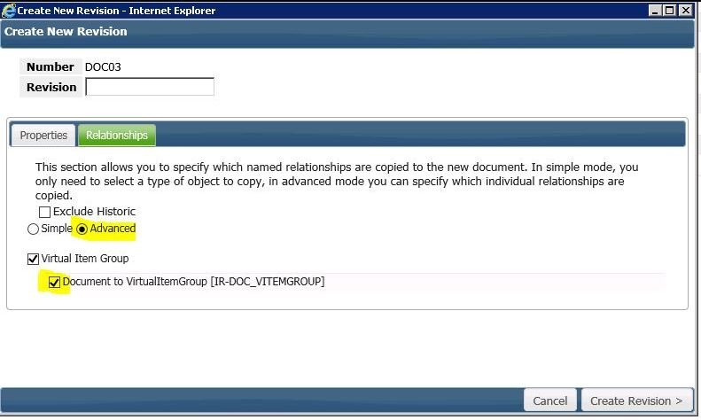 AssetWise ALIM - Revision wizard deletes all relationships related to ...