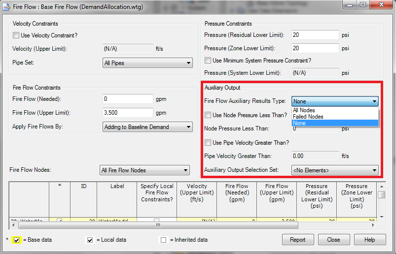 OpenFlows | Water Infrastructure - Results show as "N/A" when clicking ...