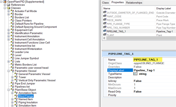 OpenPLANT | AutoPLANT - How to Reflect Pipeline Number on Blind Flange's Properties in OpenPlant ...